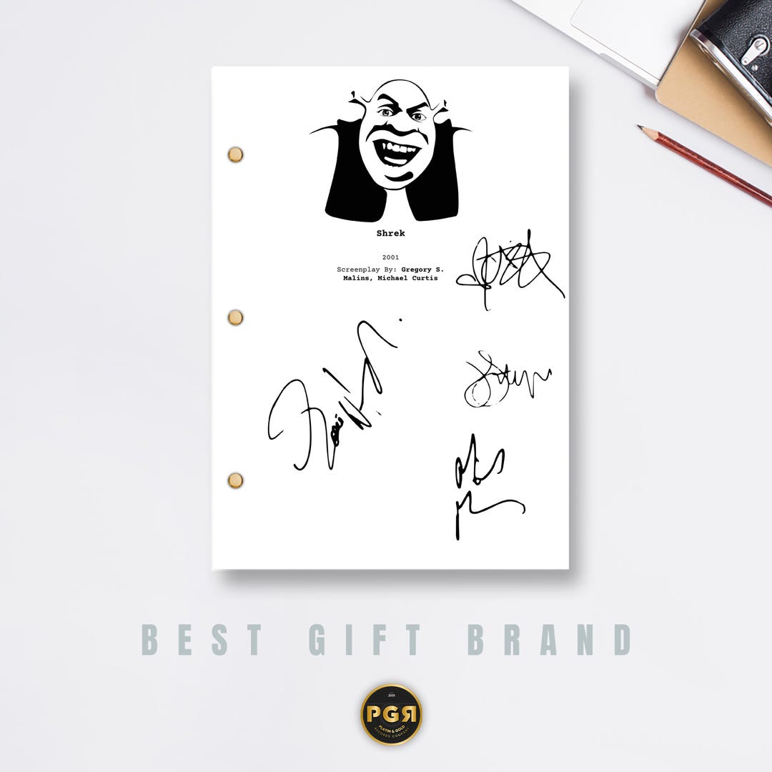 Shrek Copy Signed Script Buy Movie & TV Scripts Online High-quality ...
