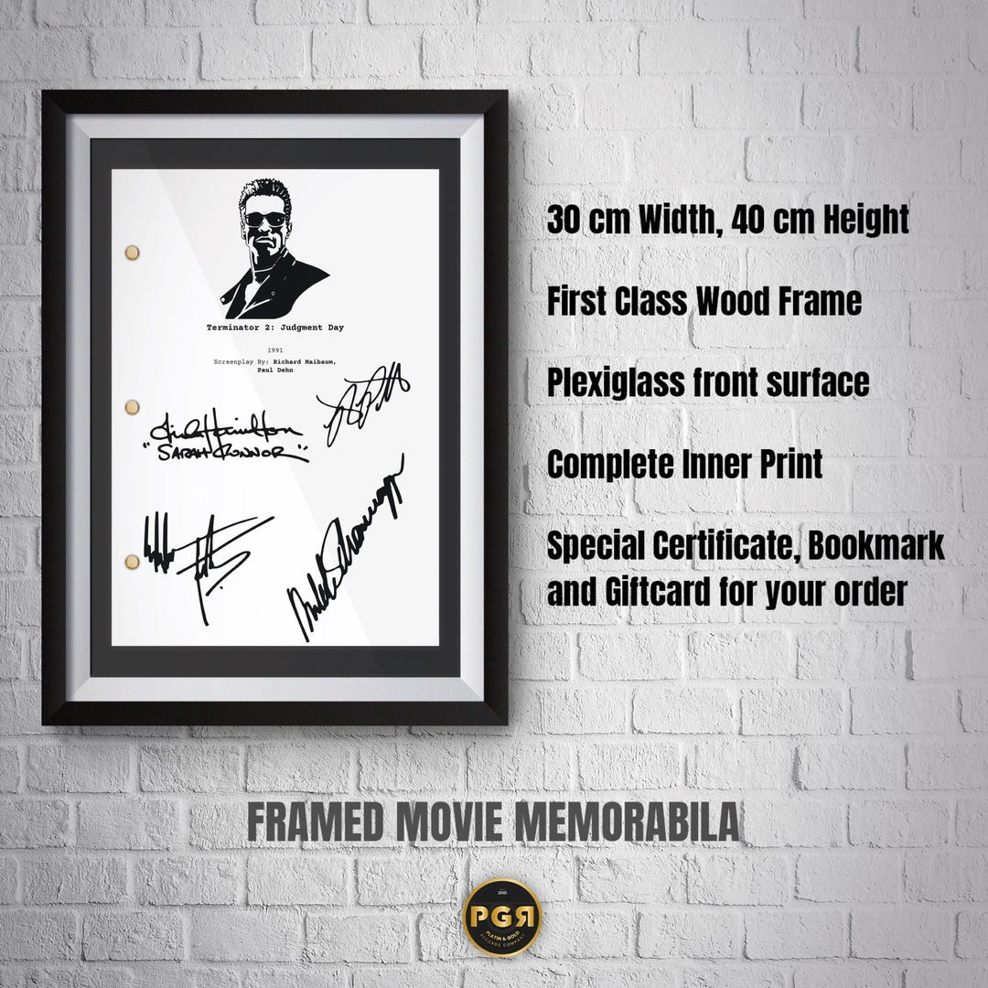 Terminator 2 Judgment Day Copy Signed Script Buy Movie & TV Scripts ...