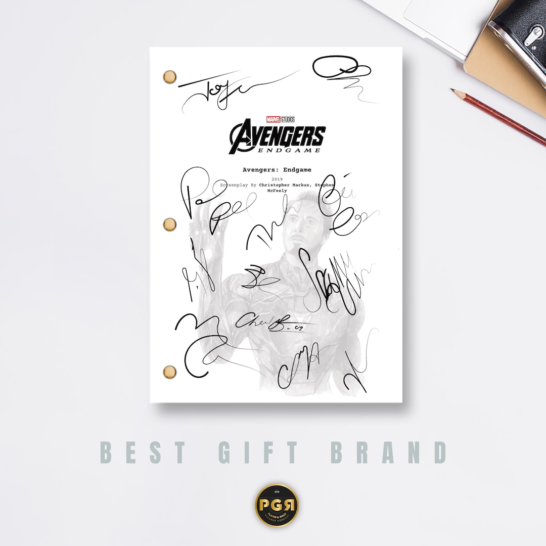 Avengers Endgame Marvel Copy Signed Script Buy Movie & TV Scripts ...