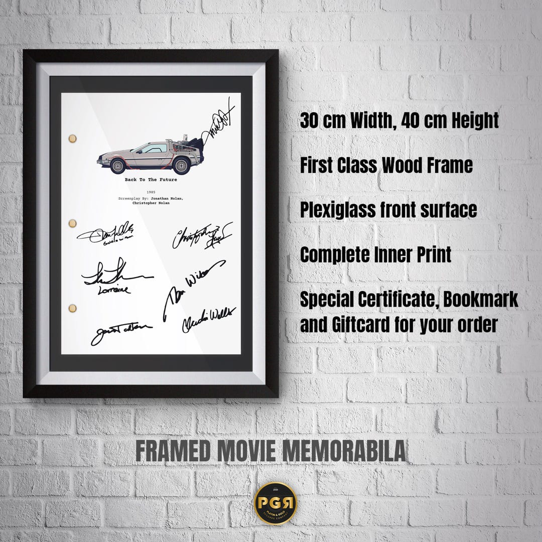 Back to the Future Copy Signed Script Buy Movie & TV Scripts Online ...