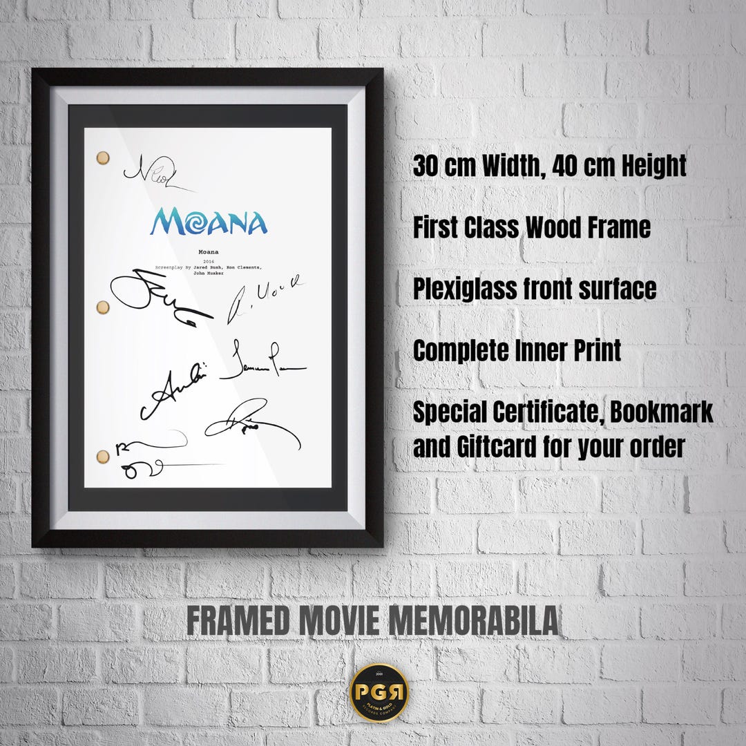 Disney Moana Copy Signed Script Buy Movie & TV Scripts Online High ...
