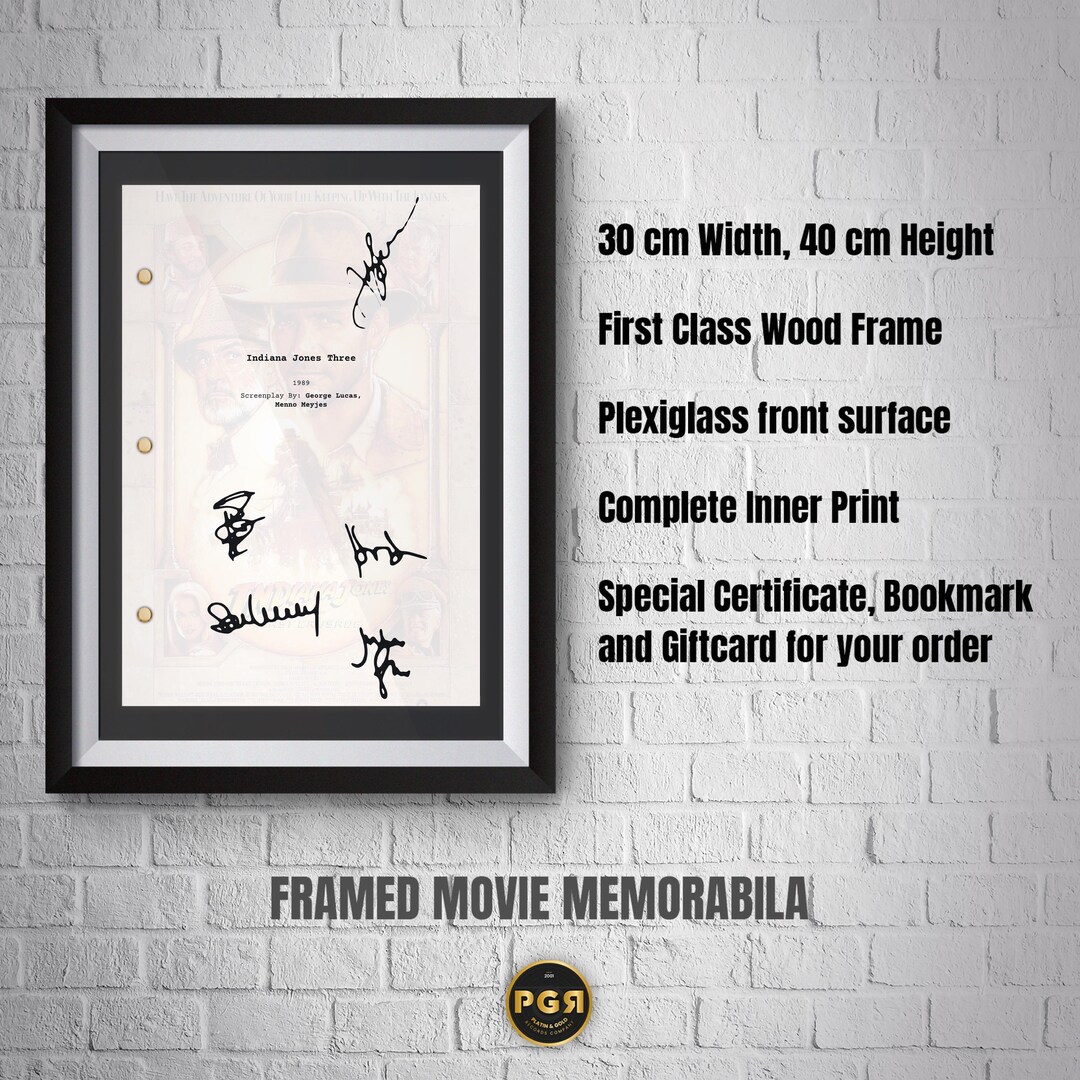 Indiana Jones Three | Copy Signed Script Buy Movie & TV Scripts Online ...