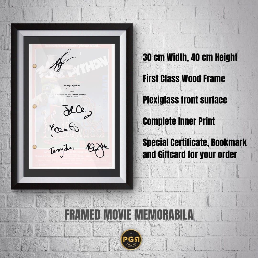 Monty Python Copy Signed Script Buy Movie & TV Scripts Online High ...
