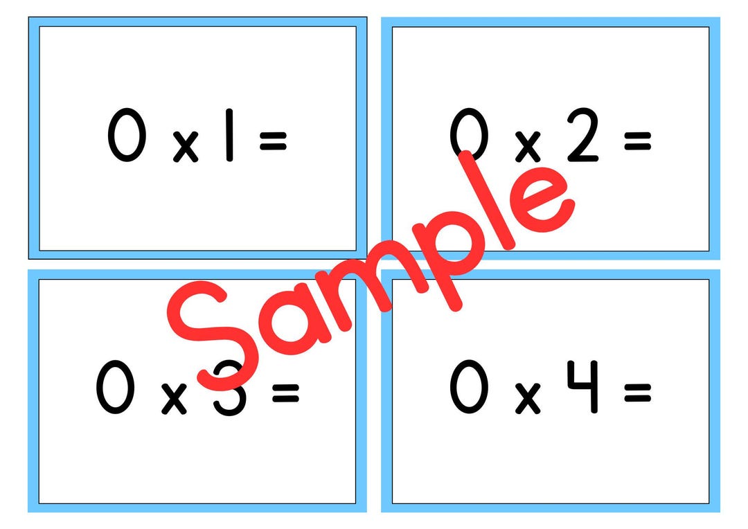Multiplication Flash Card Printable Activity & Multiplication ...