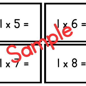Multiplication Flash Cards – Printable Times Tables – Kids Math ...