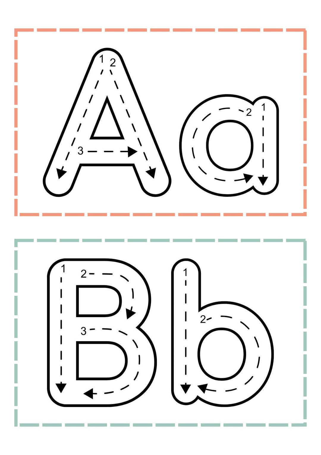 Alphabet Tracing Cards: Preschool ABC Flashcards (A4 PDF) - Etsy Canada