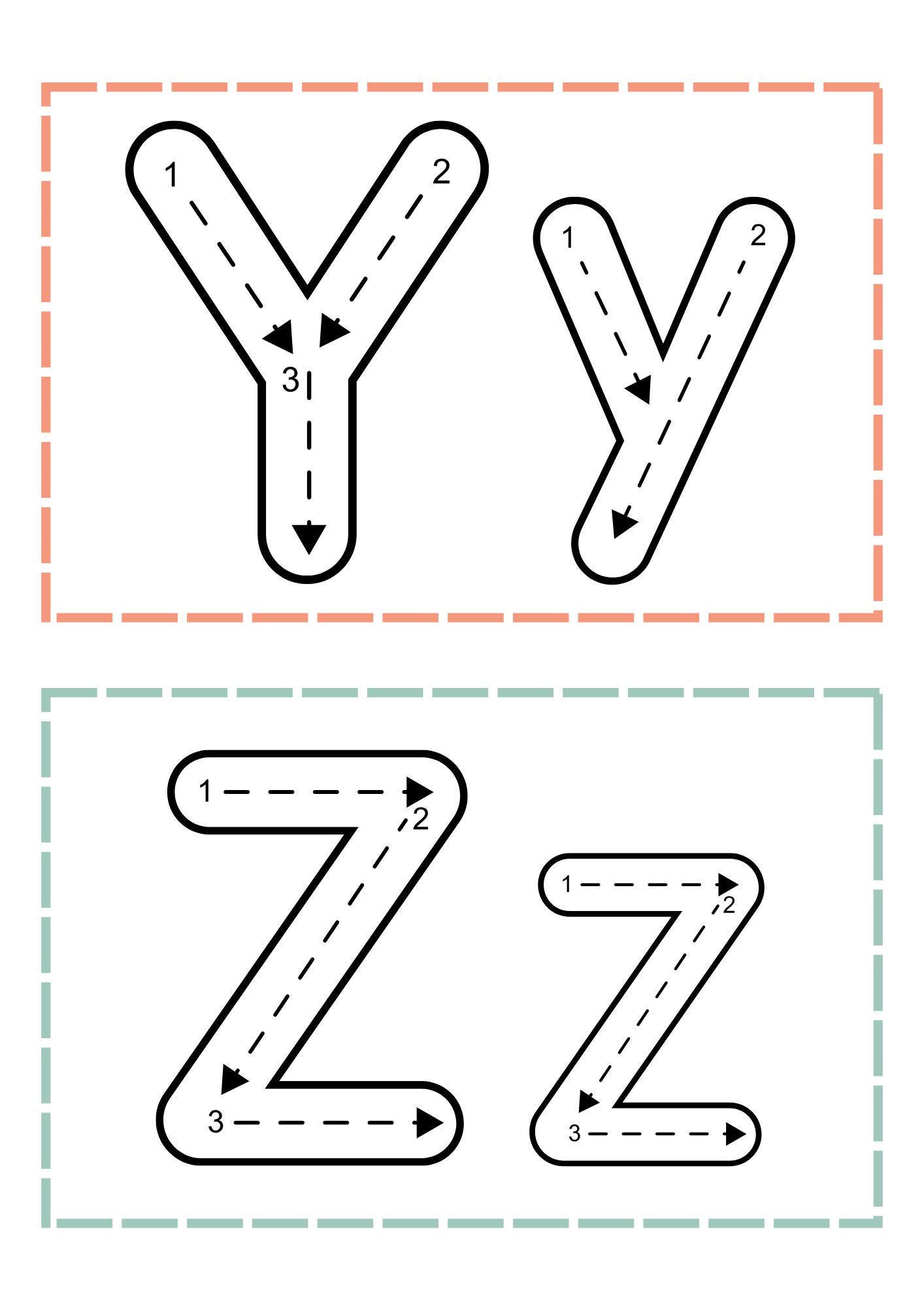 Alphabet Tracing Cards: Preschool ABC Flashcards (A4 PDF) - Etsy Canada