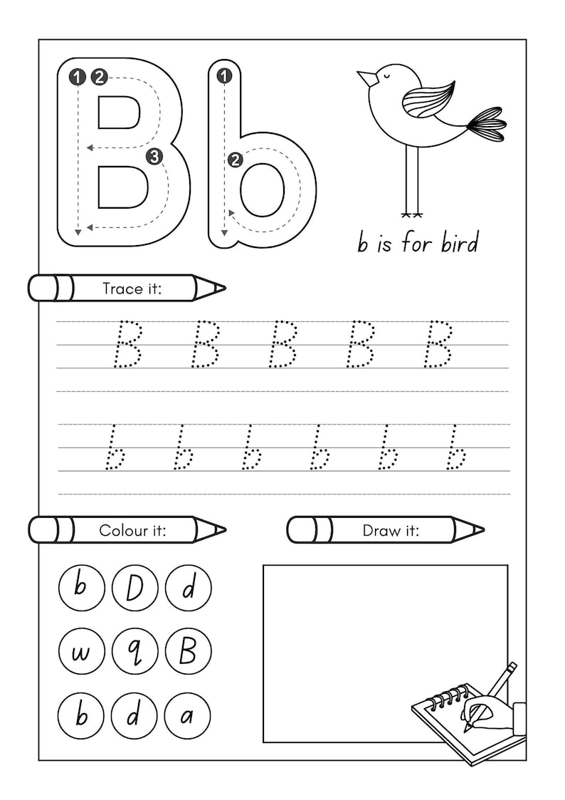26 ABC Phonics Tracing Cards. Preschool- Kindergarten Printable ...