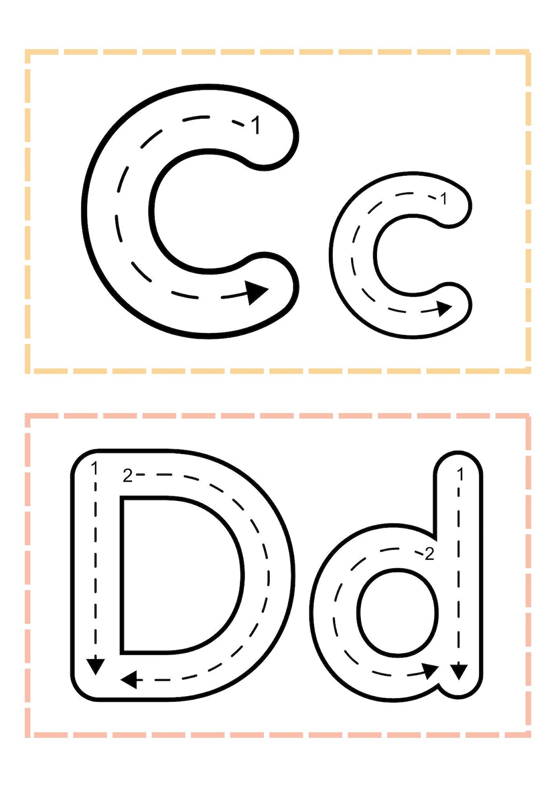 Alphabet Tracing Cards: Preschool ABC Flashcards (A4 PDF) - Etsy Canada