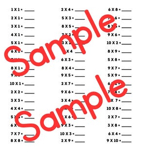Multiplication Flash Cards – Printable Times Tables – Kids Math ...