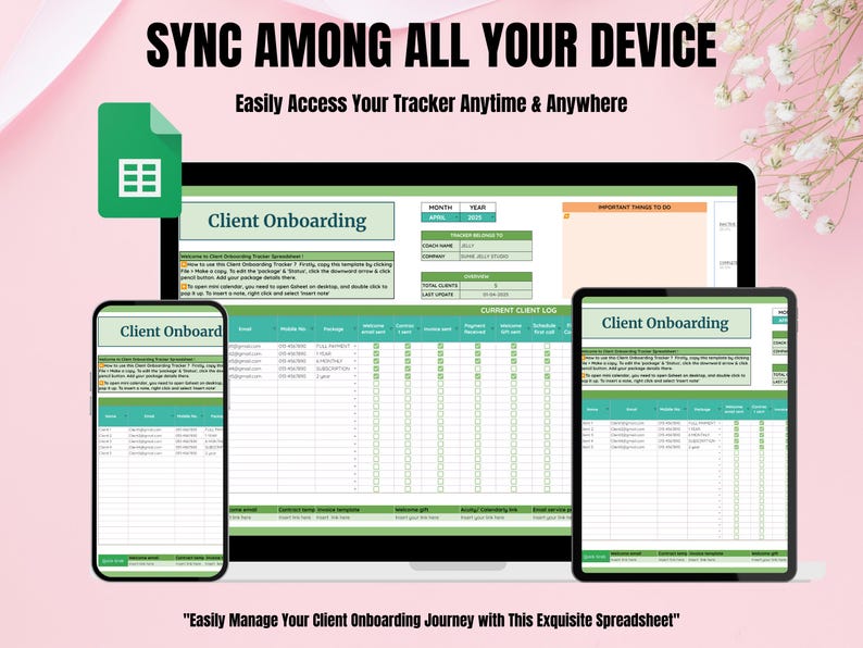 Client Onboarding Tracker | Client Onboarding Spreadsheet | Onboarding ...