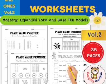 Place Value Worksheets: Tens, Ones, Expanded Form (PDF Digital Download ...
