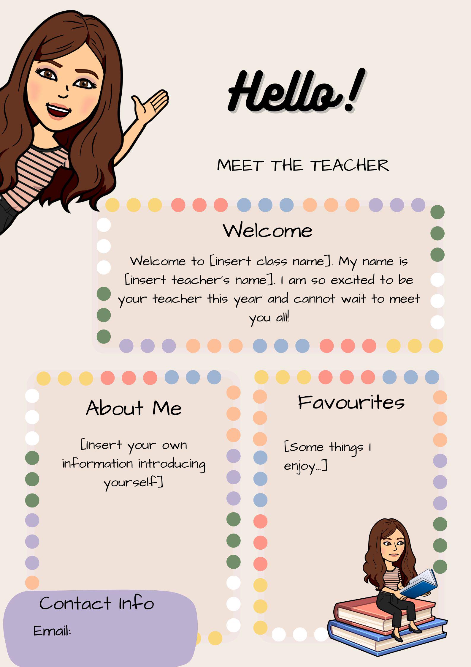 Editable Meet the Teacher! Templates | Classroom Resources - Etsy