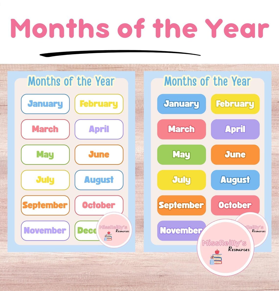 Months of the Year | Poster | Primary Classroom | Classroom Displays - Etsy