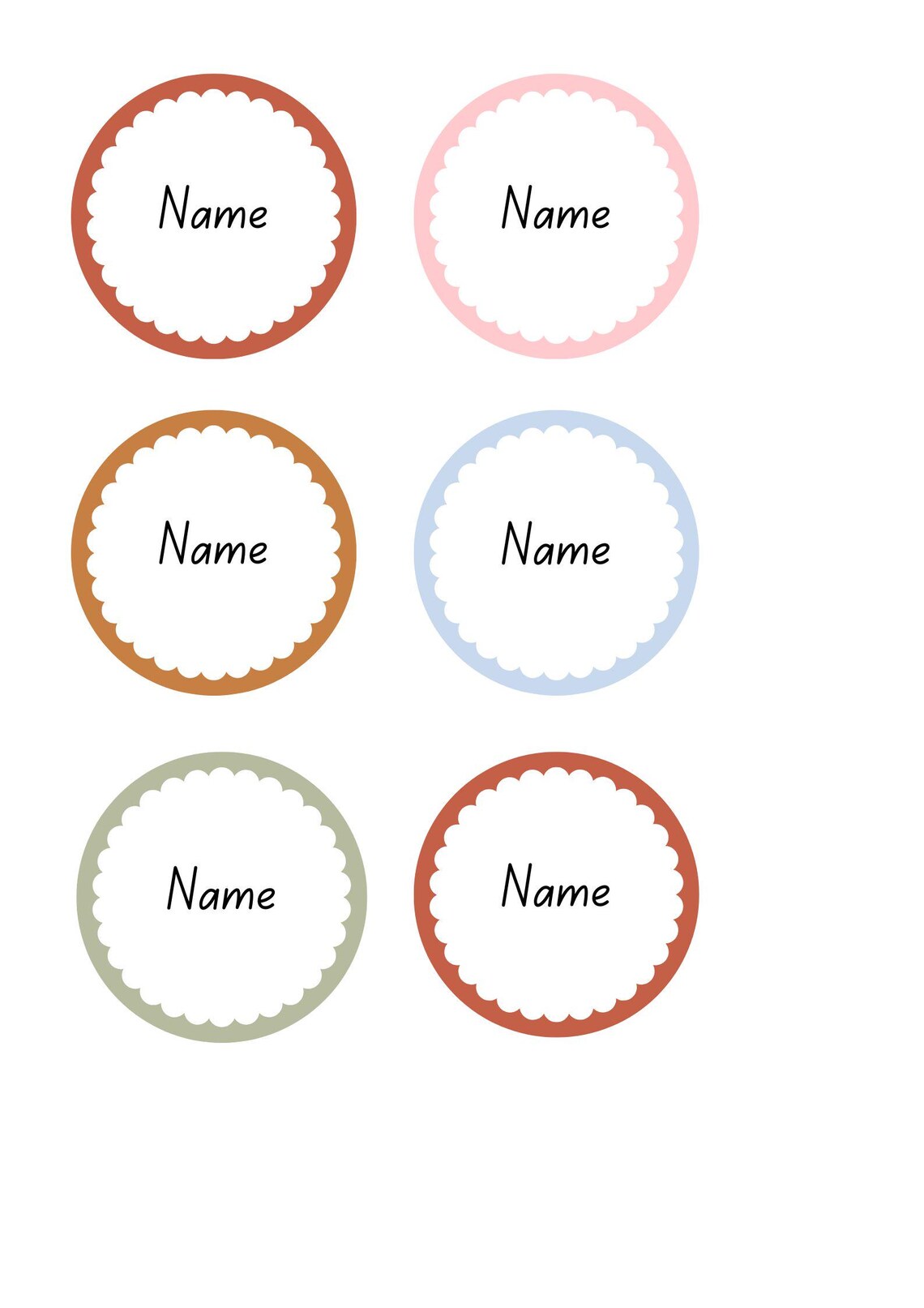 Editable Student Name Tags | Earthy Theme | Door & Bag Student Labels ...