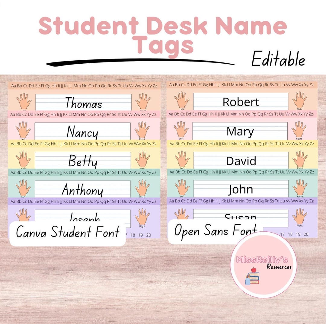 Student Desk Name Tags | Pastel | Editable | Classroom Organisation ...