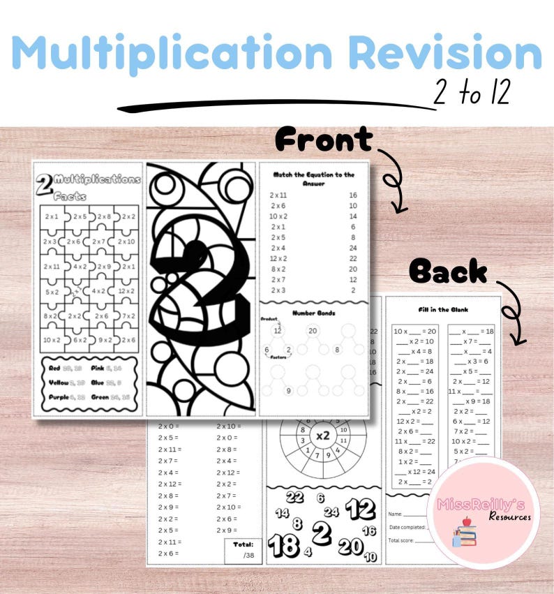 Multiplication Worksheets | Activities - Etsy