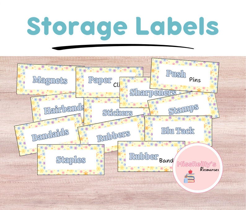 Flower Storage Labels | Classroom Resources - Etsy