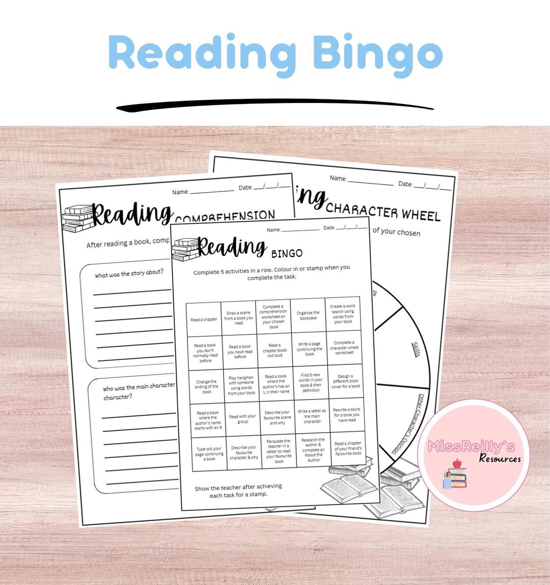 Reading Bingo Card & Resources | Classroom Activities - Etsy