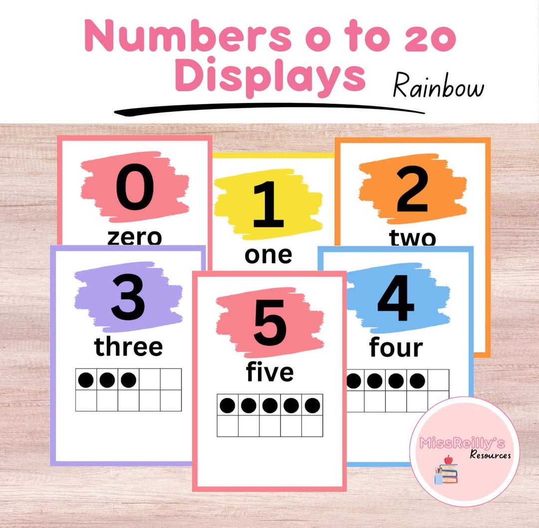 Numbers From Zero to Twenty With Ten Frame Visuals | Rainbow ...