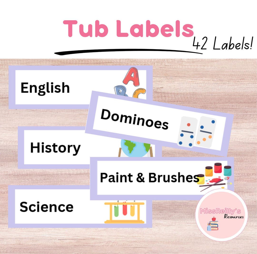 Classroom Tub Labels | Classroom Displays - Etsy