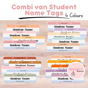 Editable Student Desk & Door Name Tag | Combi Van Inspired | Classroom ...