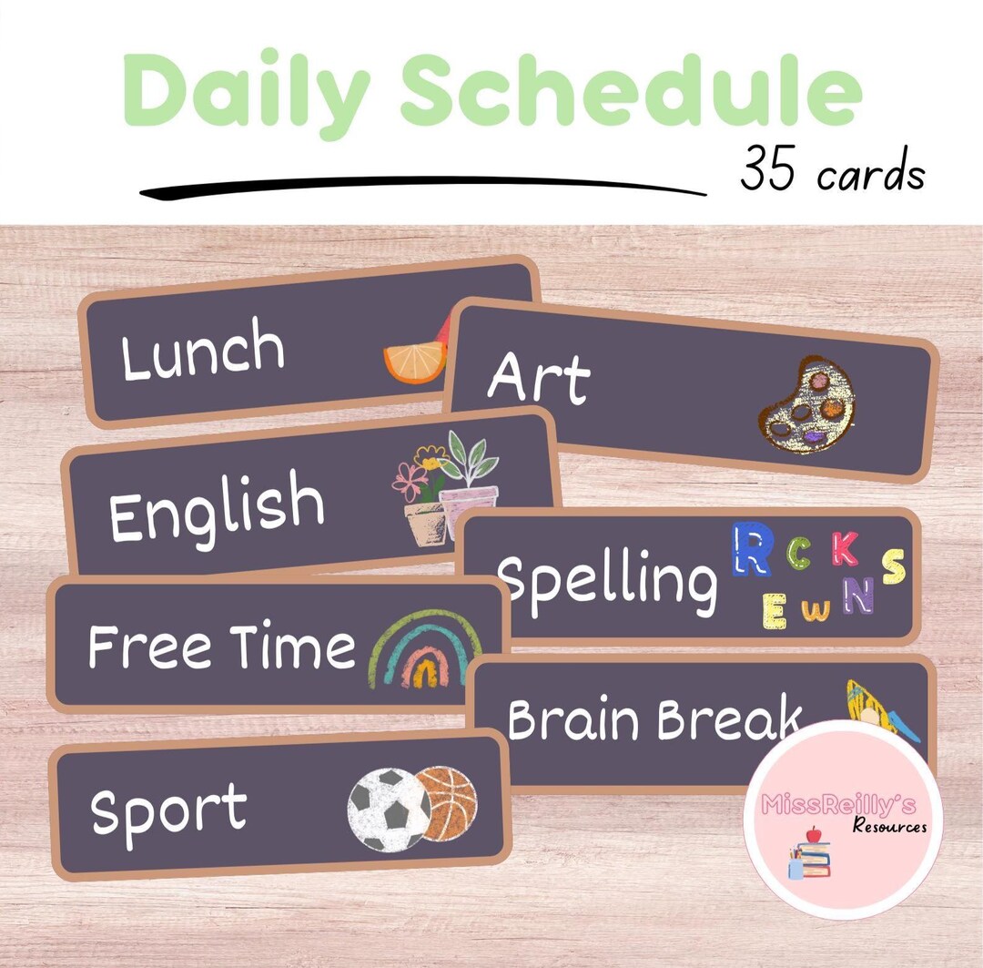 Chalkboard Daily Schedule | Classroom Displays - Etsy