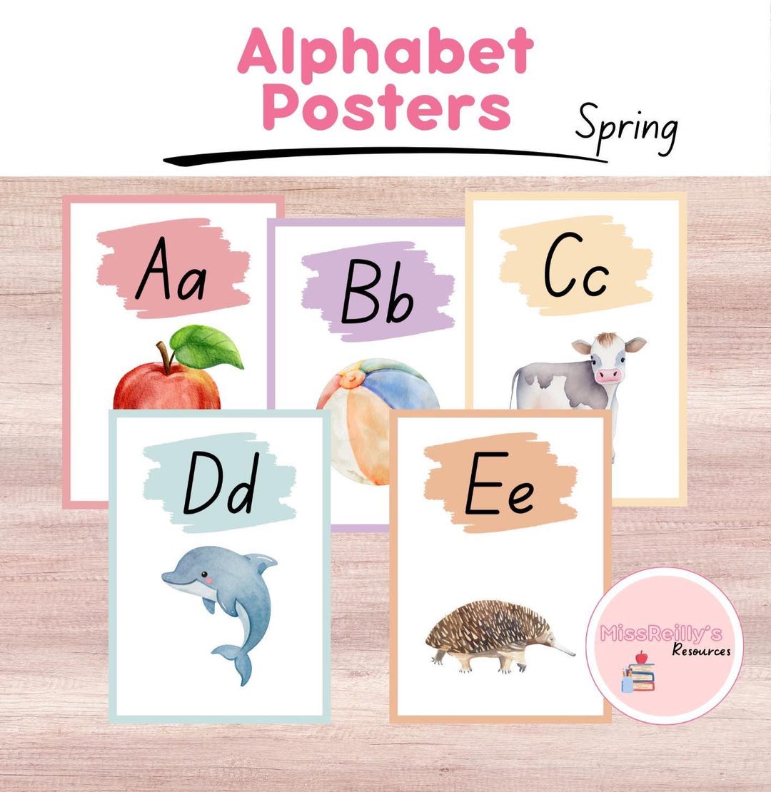 Alphabet Posters | Spring Theme | Classroom Displays - Etsy UK