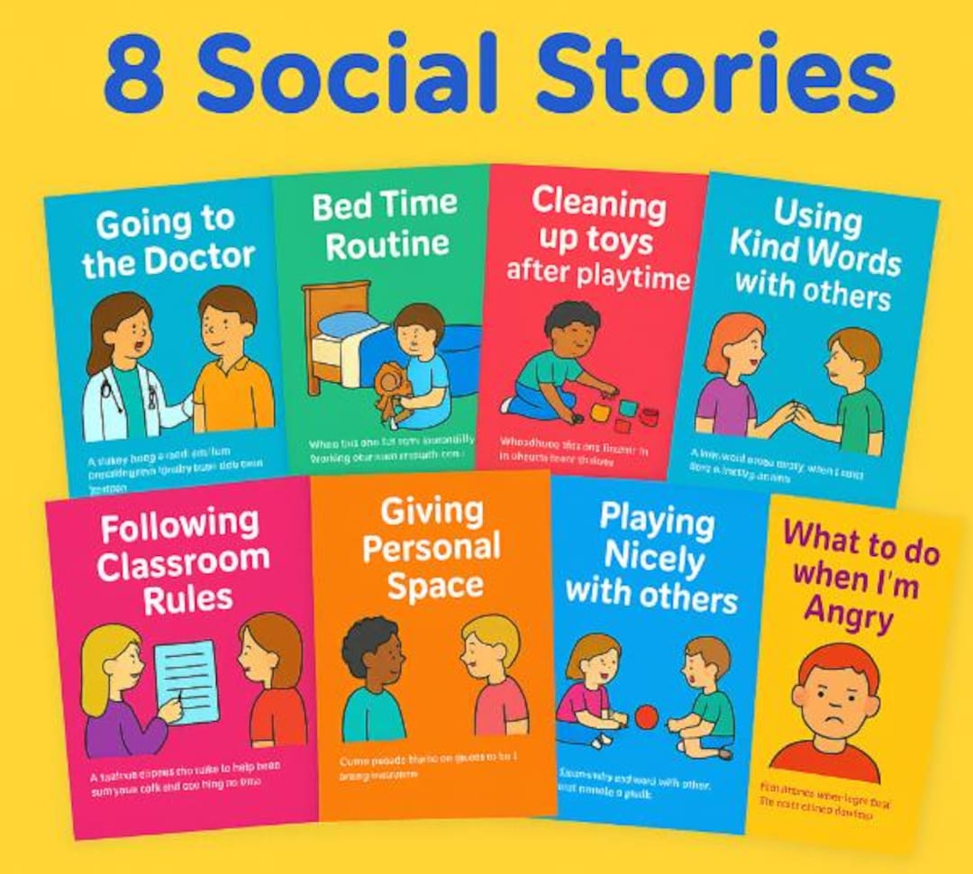 Printable Social Stories for Kids: Autism & ABA Visual Supports (PDF ...