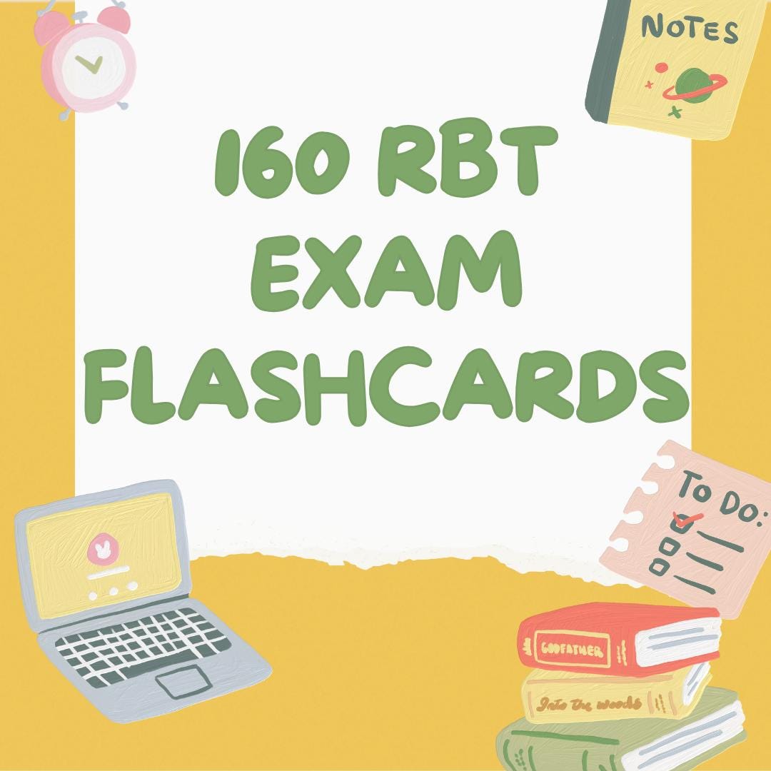 RBT Exam Prep: 160 Study Flashcards (PDF Download) - Etsy