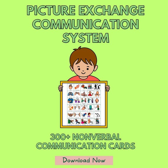 Pecs Printable Communication System Picture Exchange Communication