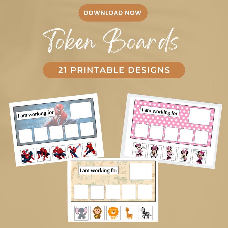 21 Themed Token Boards, Token Economy, Token Economy System, ABA Reward ...