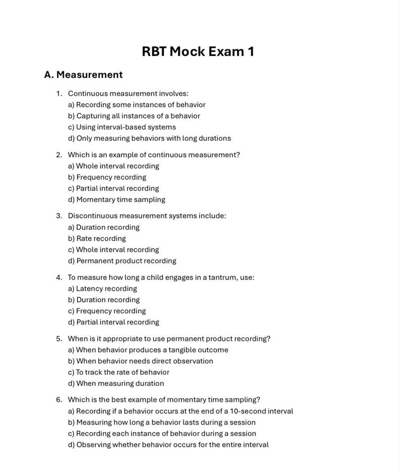 RBT Practice Exam: 195 Questions, Answer Key (PDF Download) - Etsy