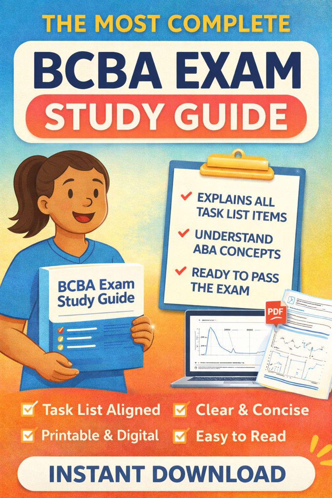 BCBA Exam Study Guide, Task List Aligned (printable PDF) - Etsy