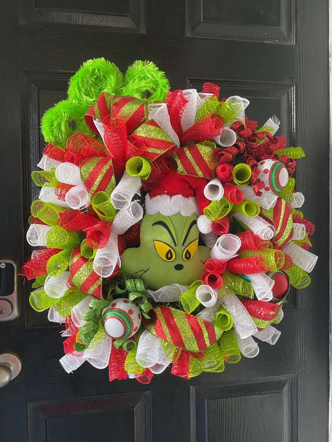 Grinch Christmas Wreath - Etsy