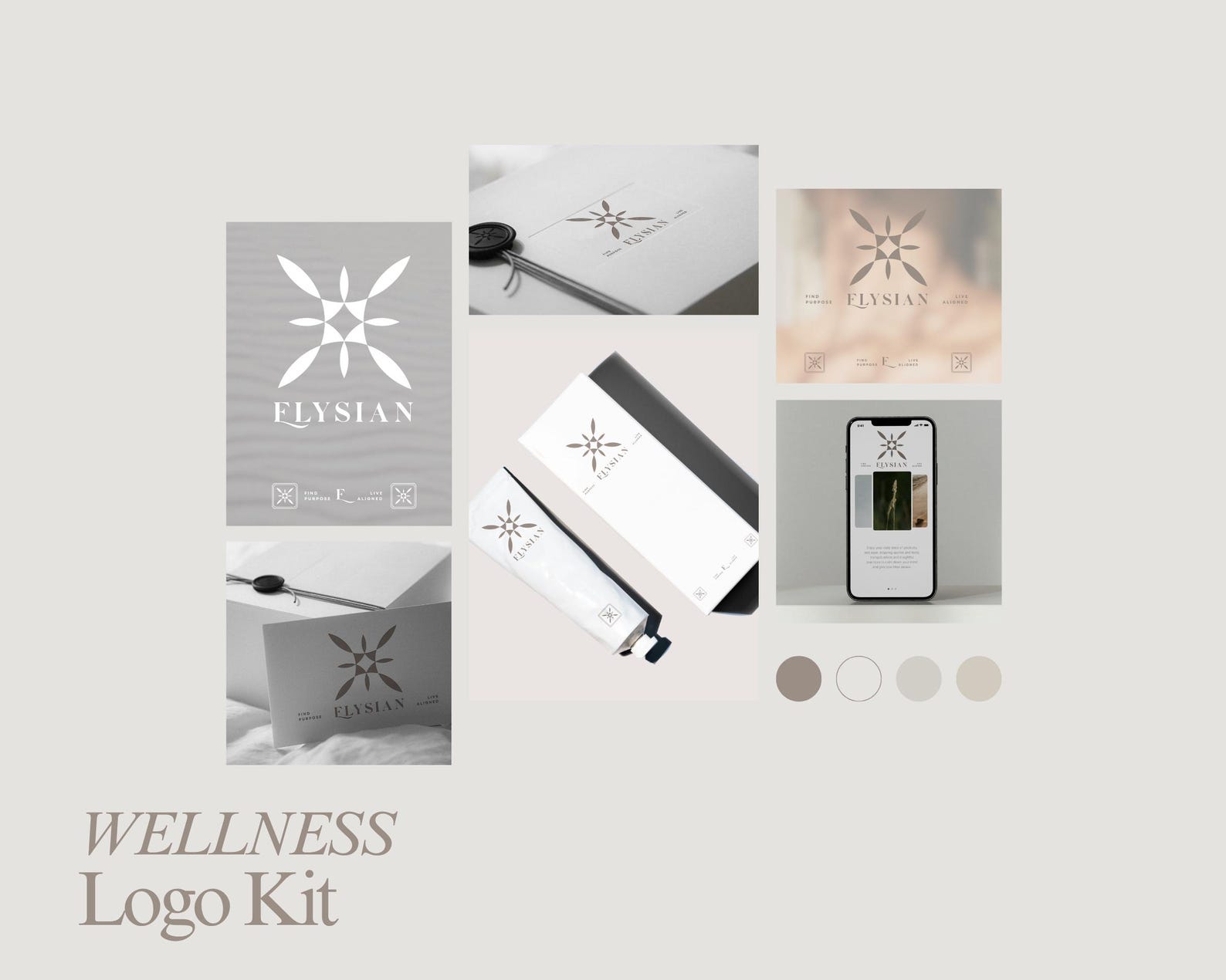 WELLNESS Logos | Esthetician Logo Templates Canva | Typography Skincare ...