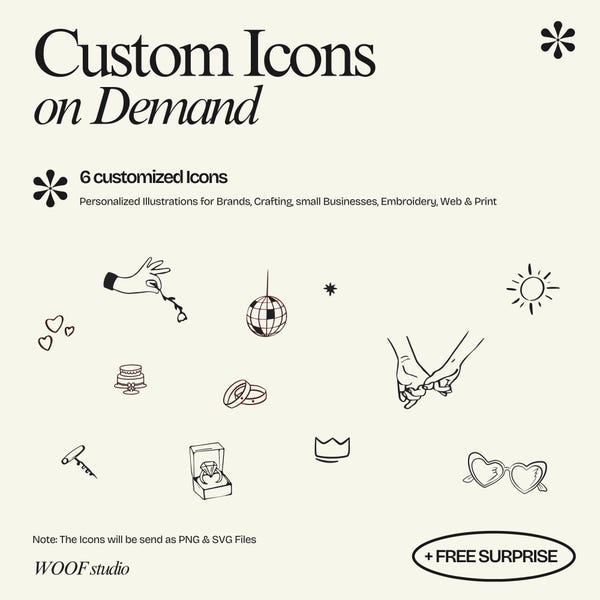 Custom Illustrated Icons - Etsy UK
