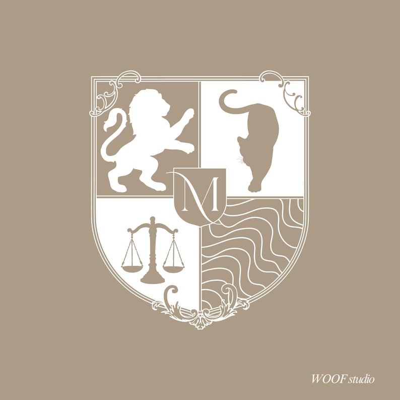 Editable Family Crest Canva Template | Coat of Arms SVG PNG PDF ...