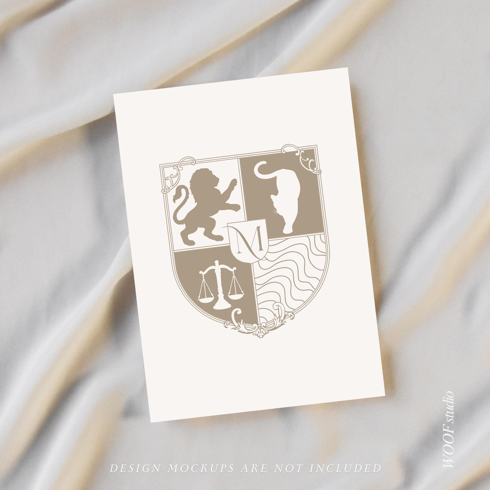 Editable Family Crest Canva Template | Coat of Arms SVG PNG PDF ...