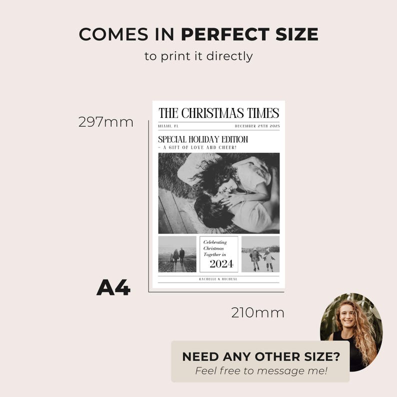 Christmas Voucher Girlfriend- Custom Gift Newspaper Template ...