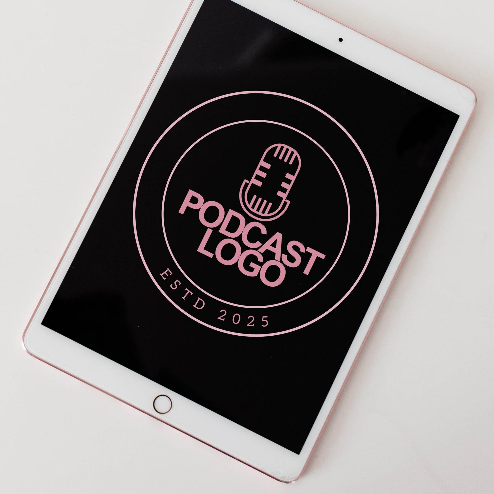 Podcast Logo Design DIY Podcast Launch Branding Template Editable Logo ...