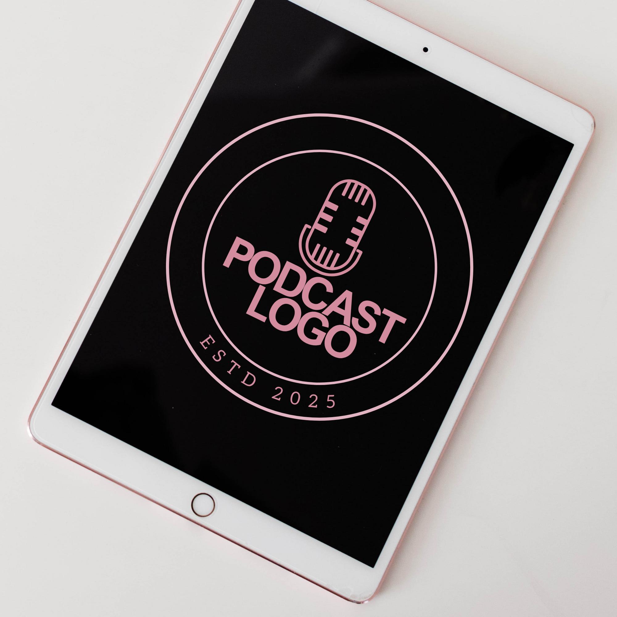 Podcast Logo Design DIY Podcast Launch Branding Template Editable Logo ...