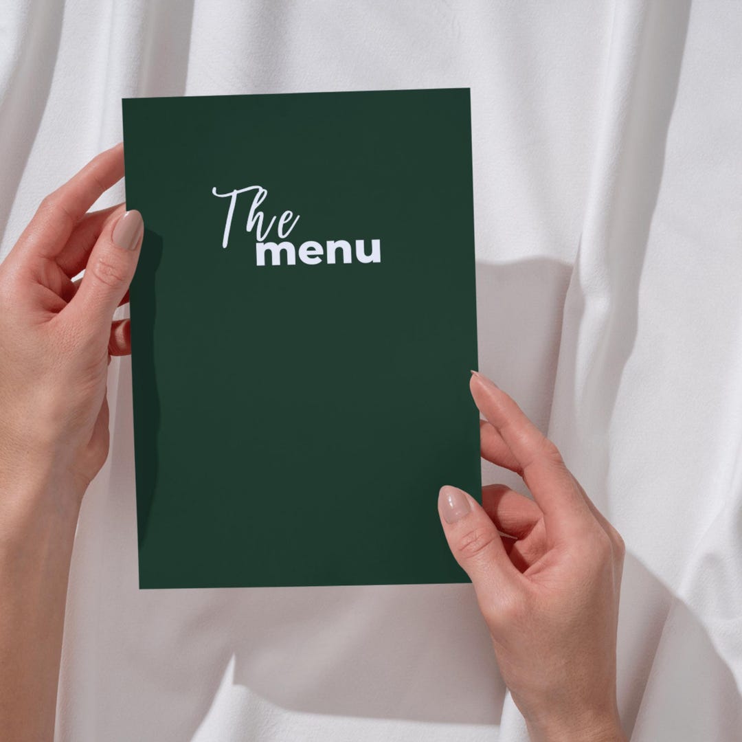 Classy Green Menu Template, Customizable Bar & Food Menu Design | Bar ...