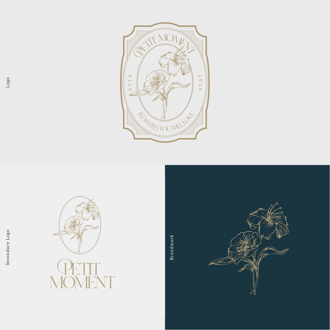Florist Logo Branding Kit | Premade Botanical Logo Template | Floral ...
