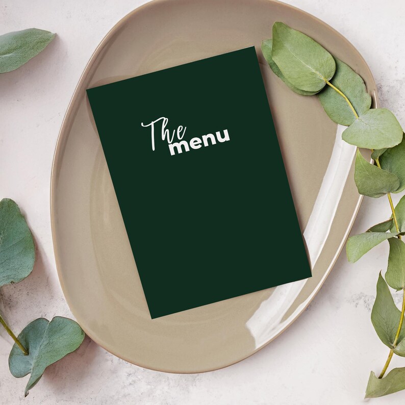 Minimalist Canva Menu Template, Customizable Bar & Food Menu Design ...