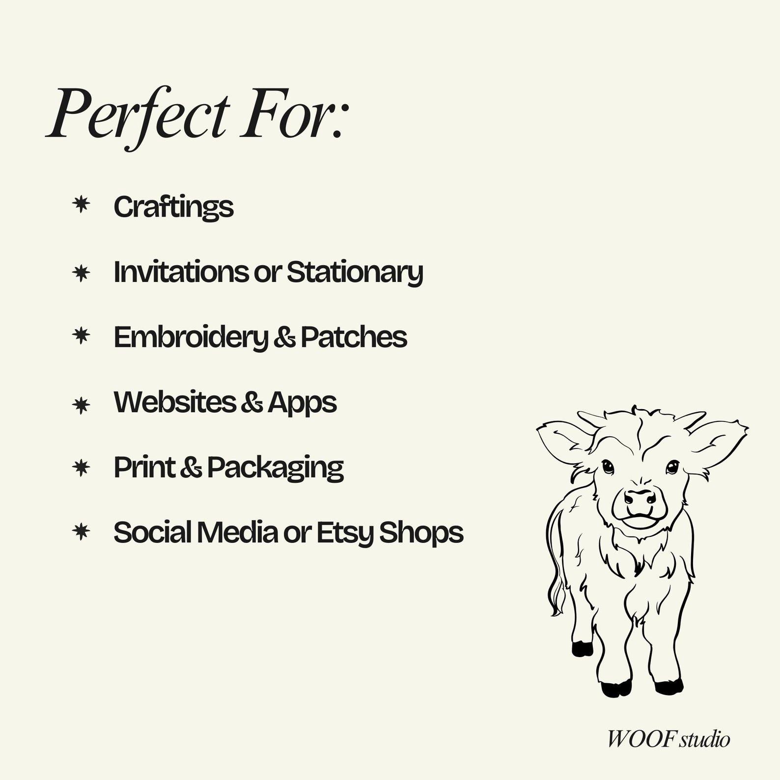 Simple Cow SVG Highland Cow Svg Cow Illustration Bundle Cow Doodle Cow ...