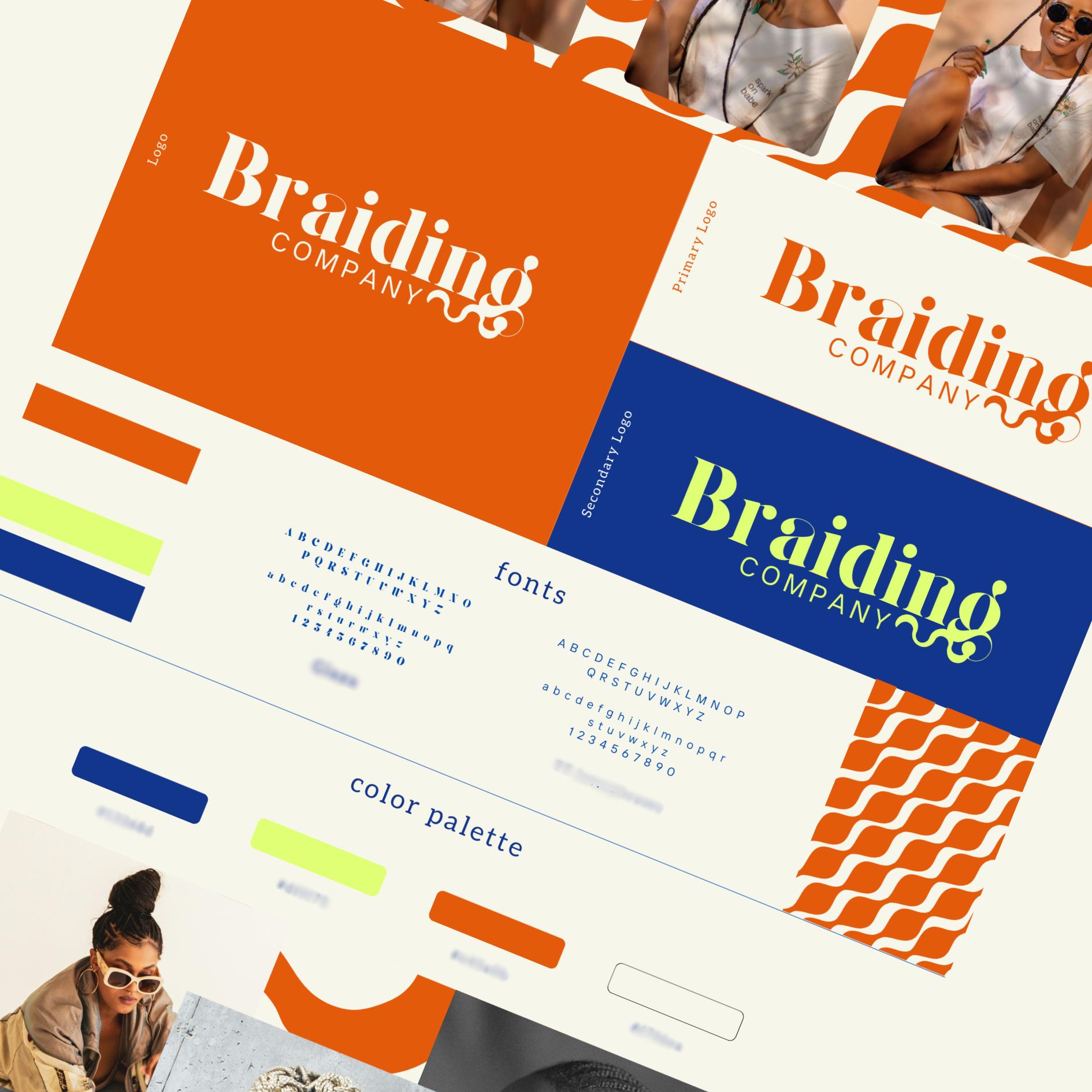 Braiding Logo Braiding Business Branding Kit Braiding Logo Brand ...