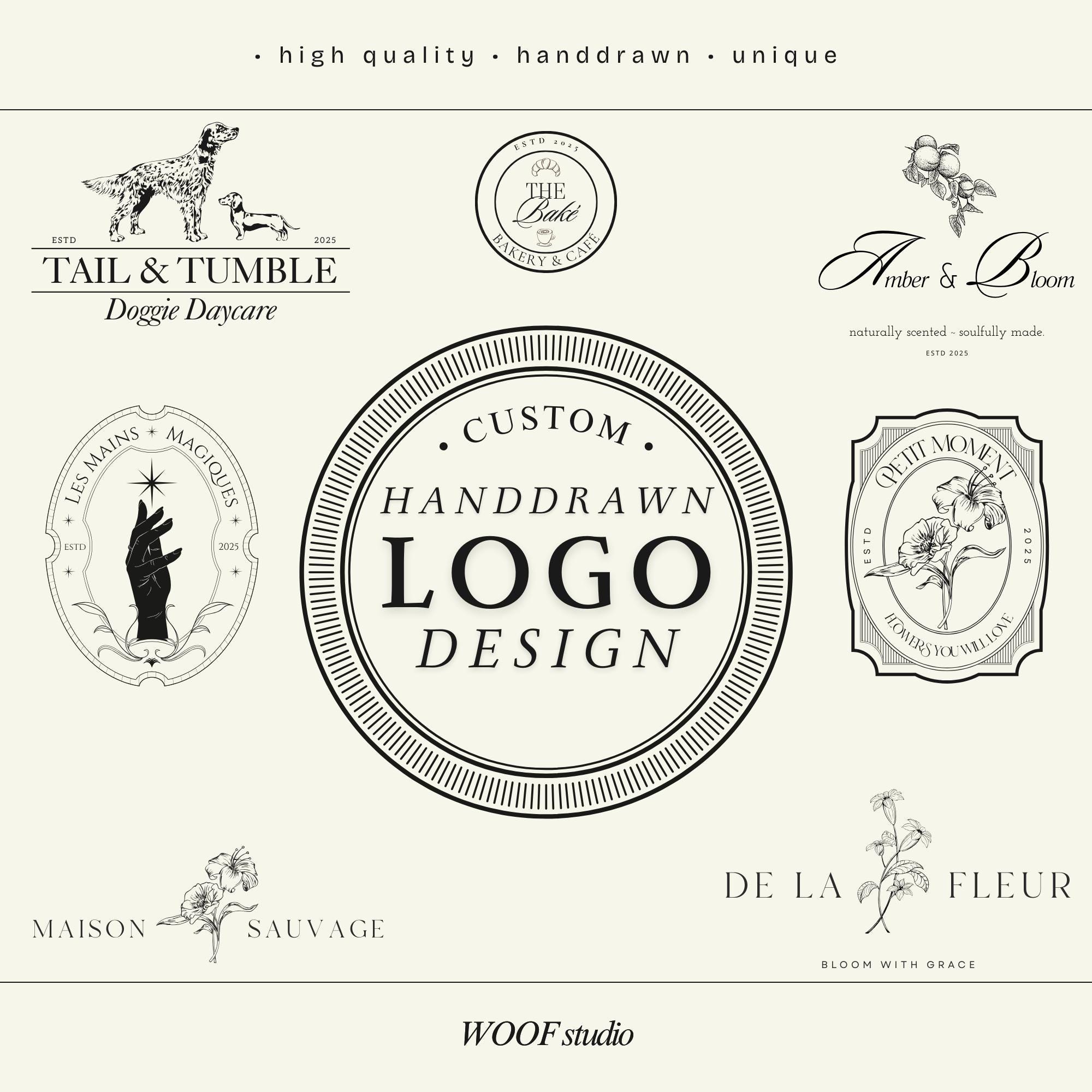 Custom Hand Drawn Logo, Custom Logo Design, Logo Design Custom for ...