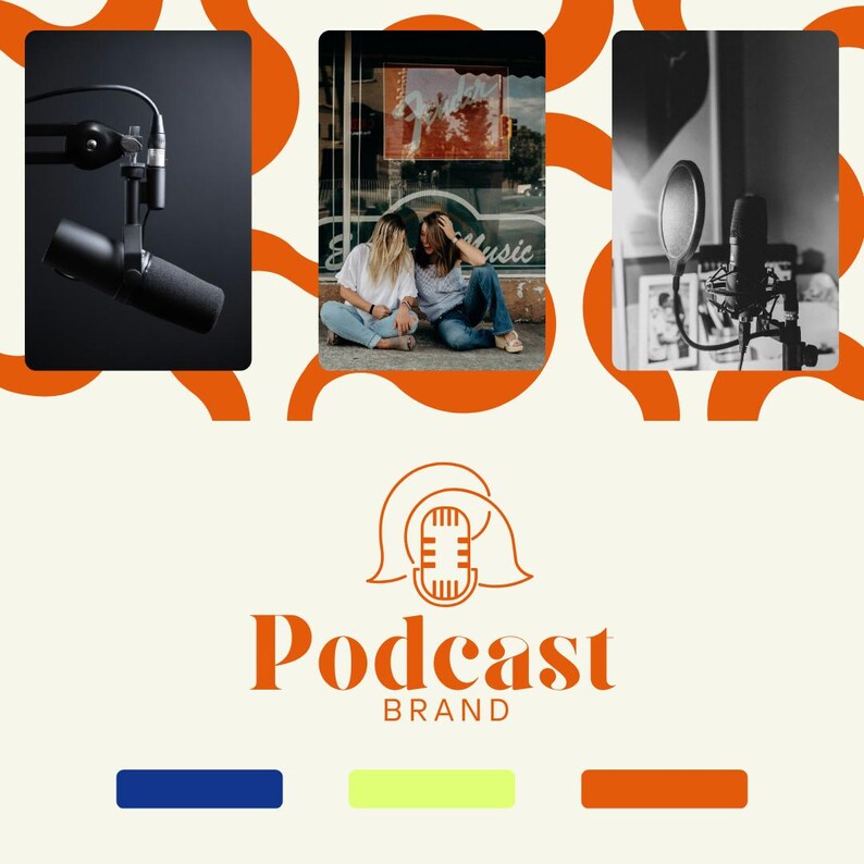 Podcast Logo Design DIY Podcast Launch Branding Template Editable Logo ...