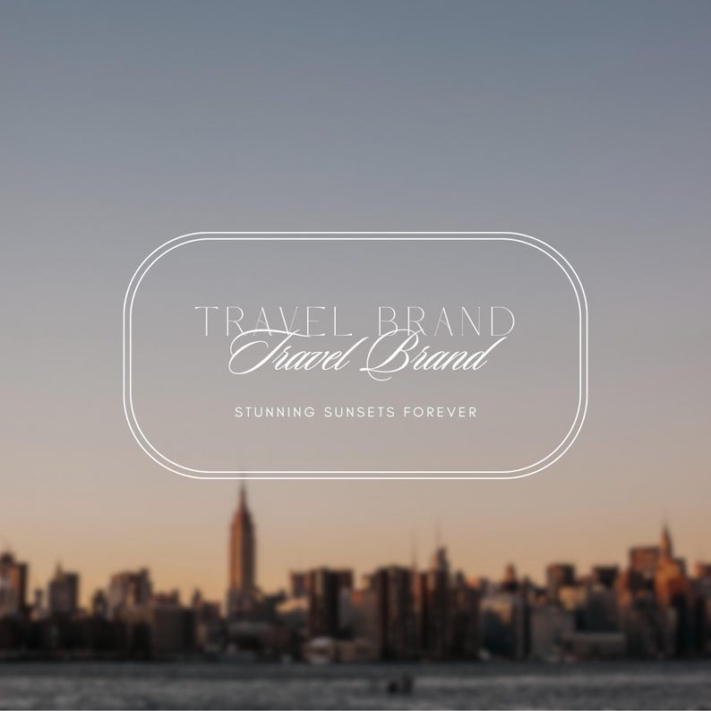 Elegant Travel Brand Kit | Logo, Fonts, Images (editable Canva Template ...